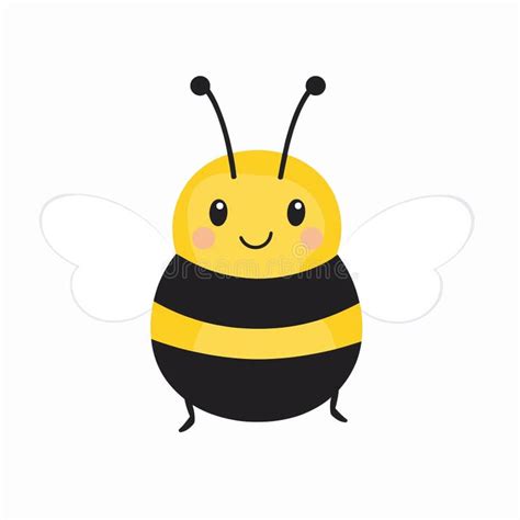Cute Cartoon Bumblebee With Cheerful Expression And Playful Appearance