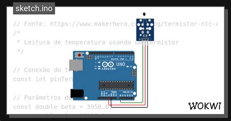 Thermistor Ntc Arduino Wokwi ESP STM Arduino Simulator