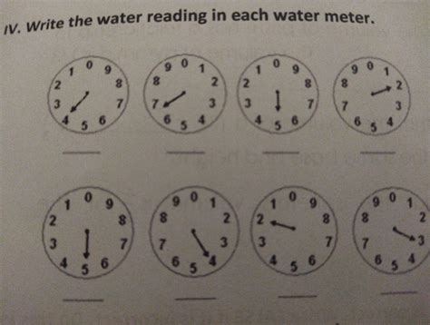 Write The Water Reading In Each Water Meter Brainly Ph