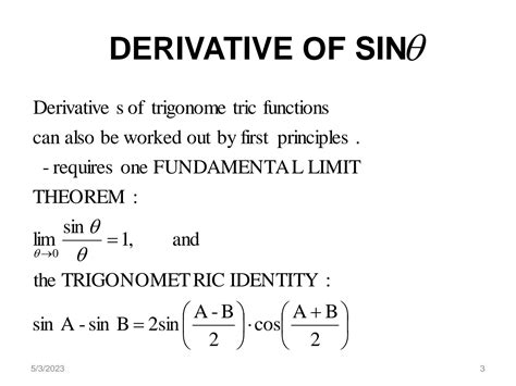 SOLUTION Differentiation Of Trigonometric Functions Studypool