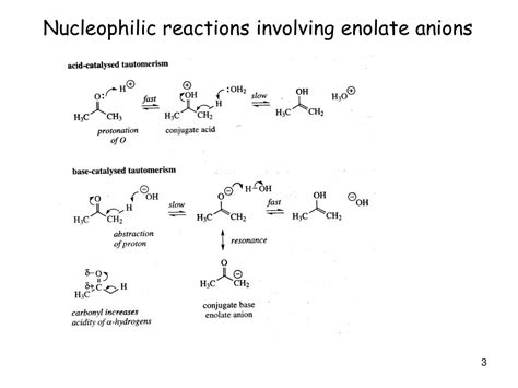 Ppt Nucleophilic Reactions Involving Enolate Anions Powerpoint