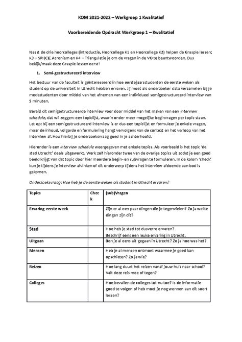 Voorbereidende Opdracht Werkgroep Dus Bekijk Maak Deze Grasple Lessen Eerst Semi