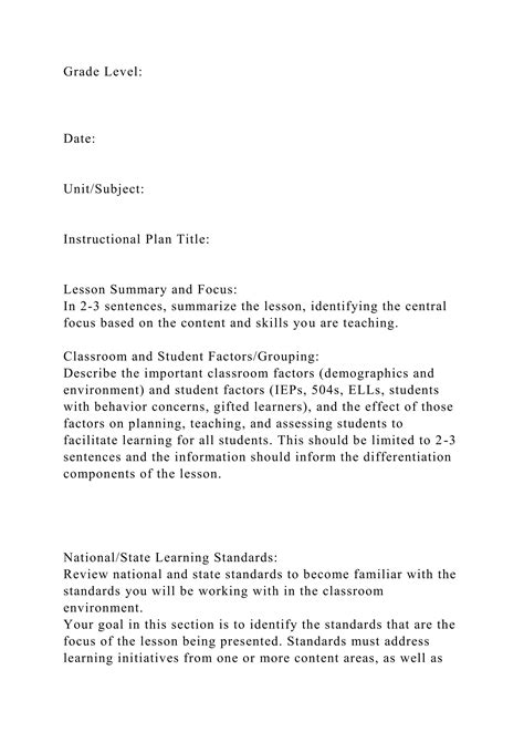 Part 1 Lesson Plan Analysis 30 0 Lesson Plan Analysis Is Comp Docx