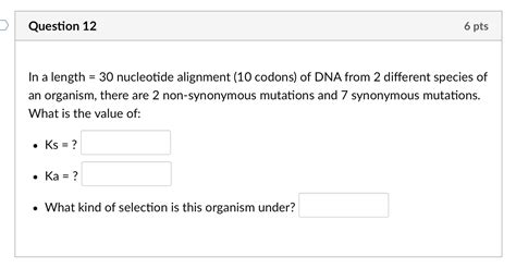 solved in a length 30 nucleotide alignment 10 codons of