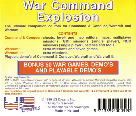 War Command Explosion Cover Or Packaging Material Mobygames