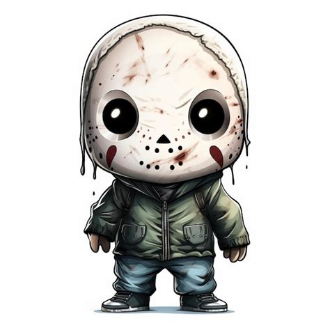 Premium Ai Image Bewitchingly Cute Chibi Baby Jason Voorhees Emerges In Watercolored Delight