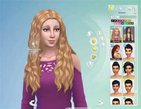 Mystufforigin Wavy Middle Part Hair Retextured Sims 4 Hairs