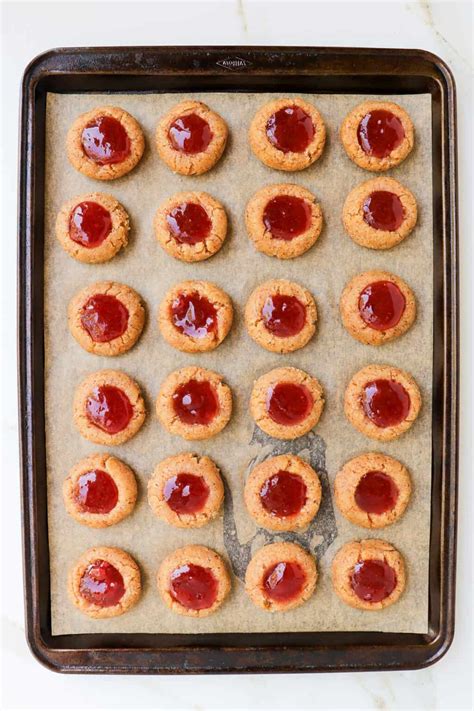 Strawberry Jam Thumbprint Cookies Goodness Avenue