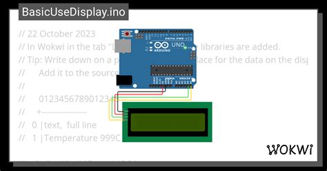 Showcase For Basic Use Of A LCD Display Wokwi ESP32 STM32 Arduino