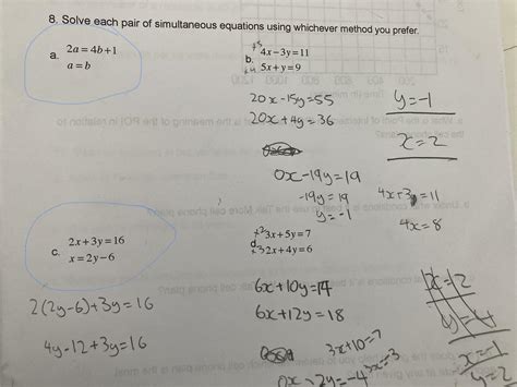 Simultaneous Equations Grade 8 Mathematics Hi I Wasnt Able To Solve