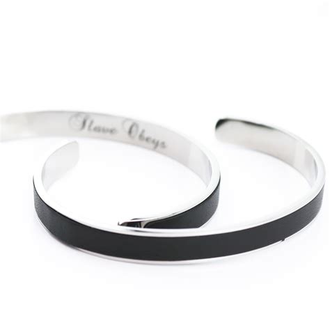 Master Commands And Slave Obeys Cuff Bracelets Secret Hidden Etsy Uk