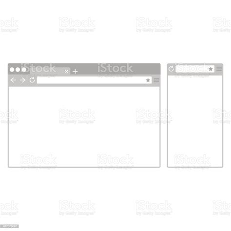데스크톱 및 휴대 전화 브라우저 창입니다 평면 디자인 스타일에 다른 장치 웹 브라우저 창틀에 대한 스톡 벡터 아트 및 기타 이미지 창틀 컴퓨터 창문 Istock