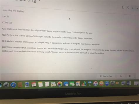 Solved Implement The Selection Sort Algorithm By Taking Chegg