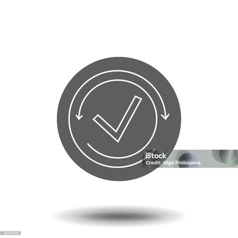 Tick Icon Vector Symbol Line Art Outline Checkmark Isolated On White