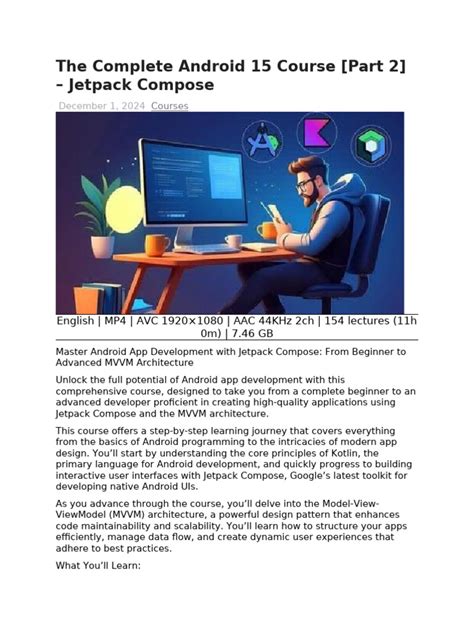 The Complete Android 15 Course Part Ii Pdf Android Operating System Databases