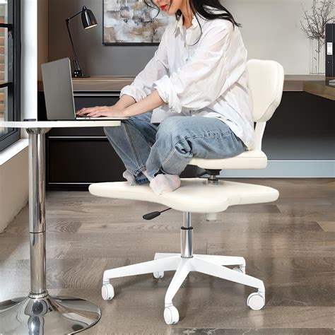 Yuksal Cross Legged Office Chair Criss Cross Desk Home