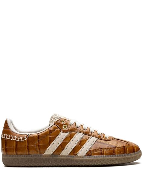 Adidas X Wales Bonner Samba Og Brown Croc Sneakers Brown Farfetch Uk