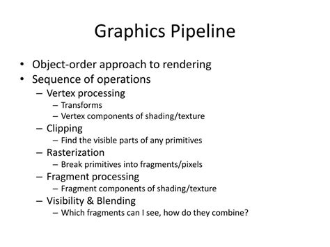 Ppt Graphics Pipeline Clipping Powerpoint Presentation Free Download