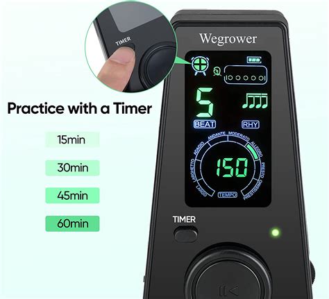 Digital Metronome With Timer English Vocal Counting One Touch