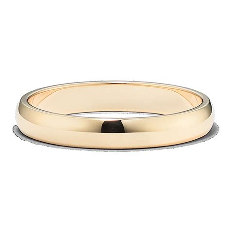 14k Yellow Gold Band 3mm Shane Co