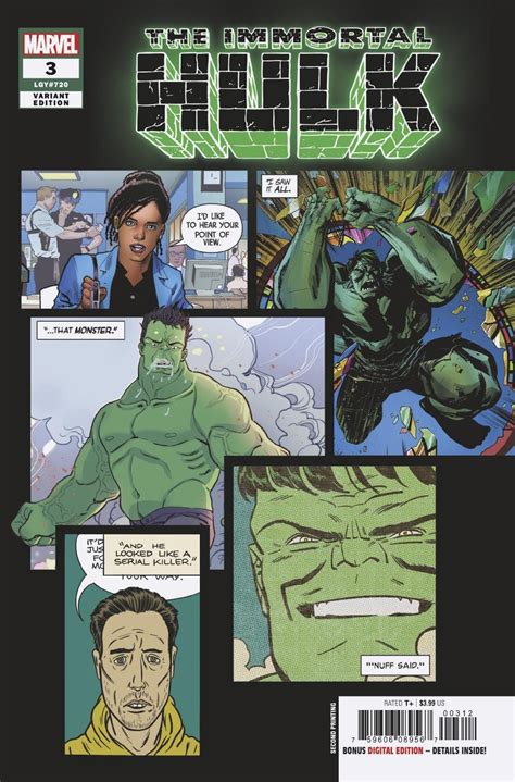 JUN188085 IMMORTAL HULK 3 BROWN 2ND PTG VAR Previews World