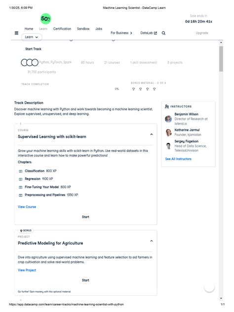 Machine Learning Scientist Datacamp Learn Pdf Machine Learning