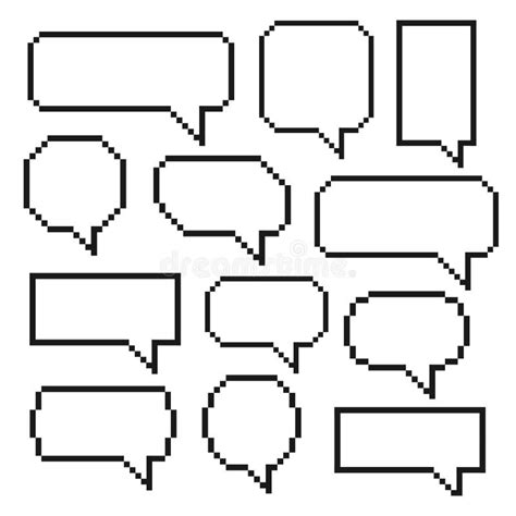 Pixel Bubble Speech Stock Vector Illustration Of Banner 106922222