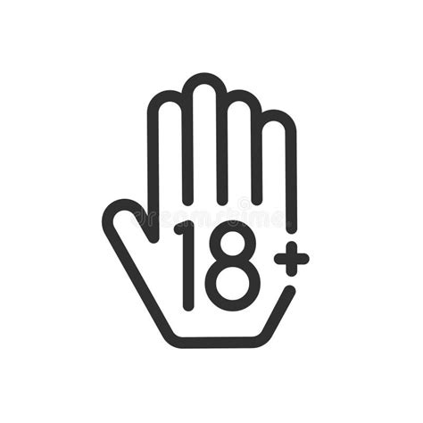Age Restriction Hand Stock Vector Illustration Of Adult 304321277