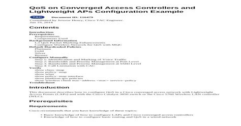 Pdf Qos On Converged Access Controllers And Qos On Converged Access Controllers And