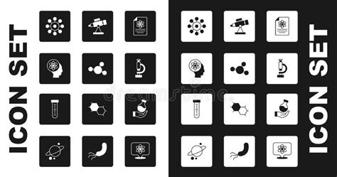 Set Chemistry Report Molecule Atom Virus Microscope Telescope