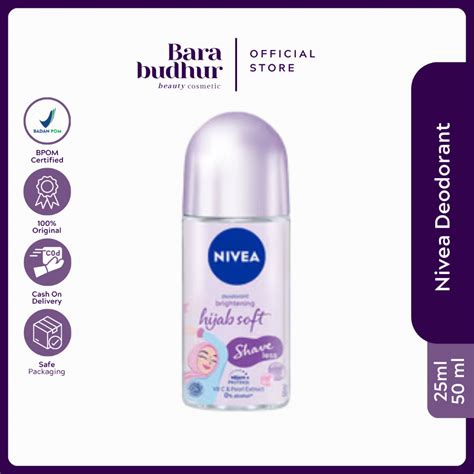 Jual Nivea Deodorant Roll On Extra Brightening Hijab Soft Shaveless