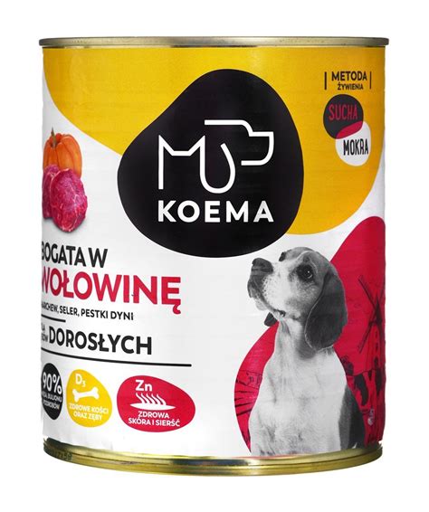 Koema Bogata w wołowinę mokra karma dla psa 800g KOEMA Sklep EMPIK