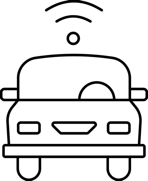 Smart Car Icon In Black Outline 25094042 Vector Art At Vecteezy