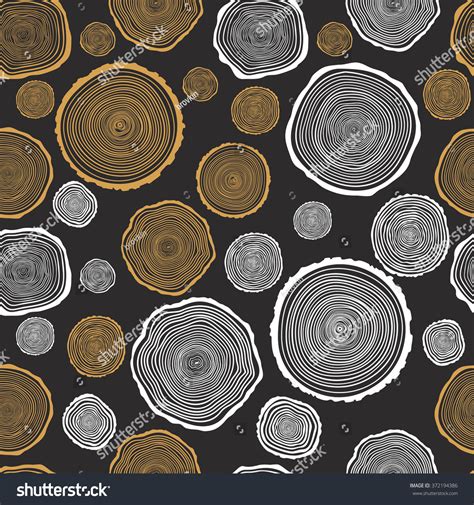 Tree Rings Seamless Vector Pattern Saw Stock Vector Royalty Free 372194386 Shutterstock