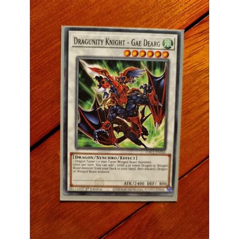 Yugioh Card Dragunity Knight Gae Dearg Shopee Philippines