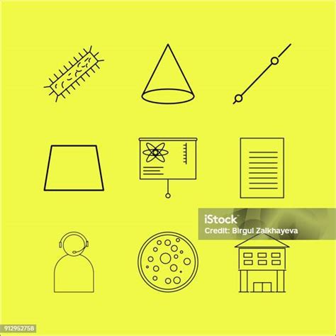 科學線性圖示集簡單輪廓圖示向量圖形及更多圓錐圖片 圓錐 圖書館 圖示 Istock