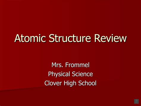 Atomic Structure Review Ppt