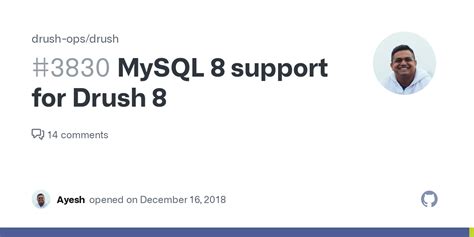 Mysql 8 Support For Drush 8 · Issue 3830 · Drush Opsdrush · Github