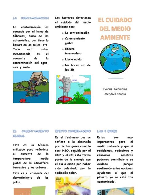 Triptico De La Contaminacion Compress Pdf Artofit