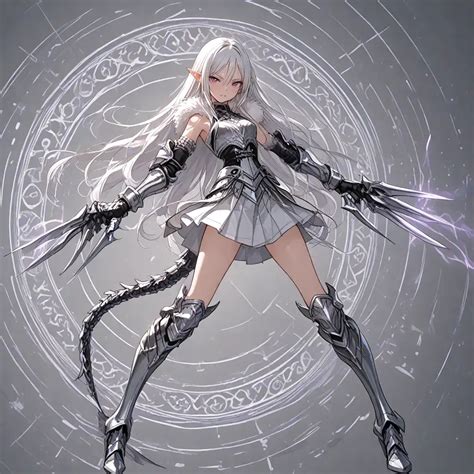 Elf Warrior In Dark Armor Ai Art Pixai