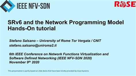 Ieee Nfv Sdn 2020 Srv6 Tutorial Pdf