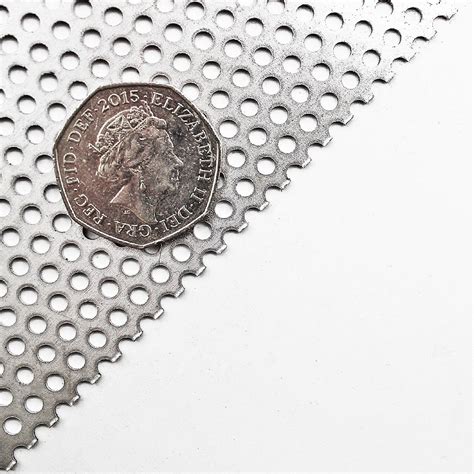 Mm Round Hole Aluminium Perforated Metal Sheet Mm Pitch Mm Thick The Mesh Company