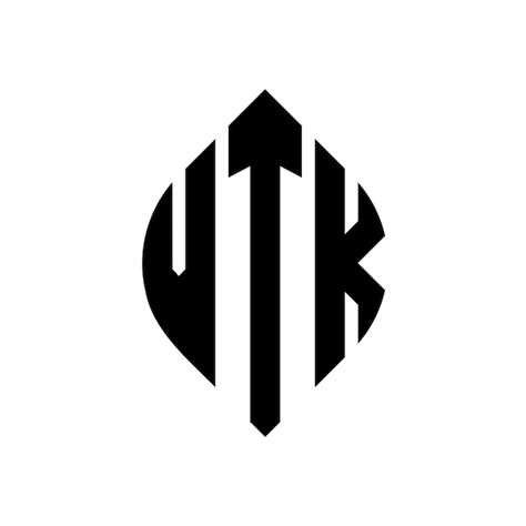 Premium Vector Vtk Circle Letter Logo Design With Circle And Ellipse