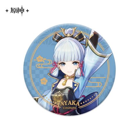 Genshin Impact Inazuma Character Badge Kamisato Ayaka Otaku