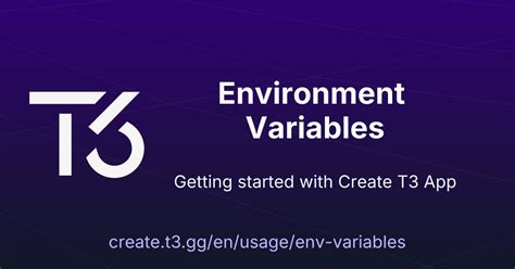 Environment Variables • Create T3 App