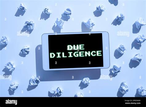 Text Showing Inspiration Due Diligence Business Approach Comprehensive