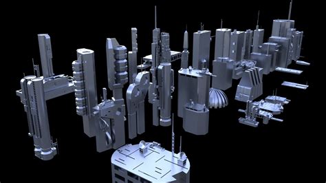 Sci Fi Kit Bash D Model TurboSquid