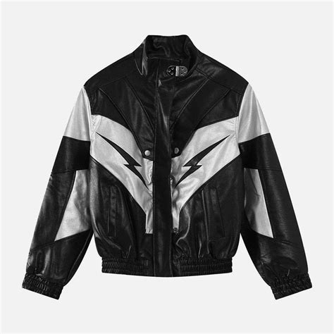 Aelfric Eden Mens Leather Lighting Racer Jacket Depop