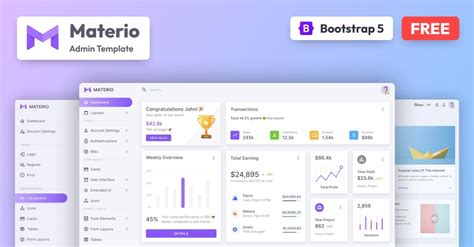 Materio Free Bootstrap 5 Html Admin Template R Efreebies