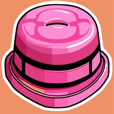 Premium Vector Pink Bucket Hat Sticker